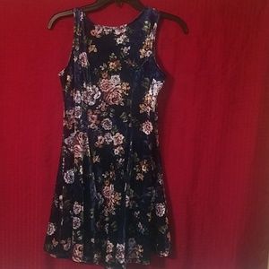 Beautees | Dresses | Beautees Floral Velvet Dress With Crop Top Jacket ...
